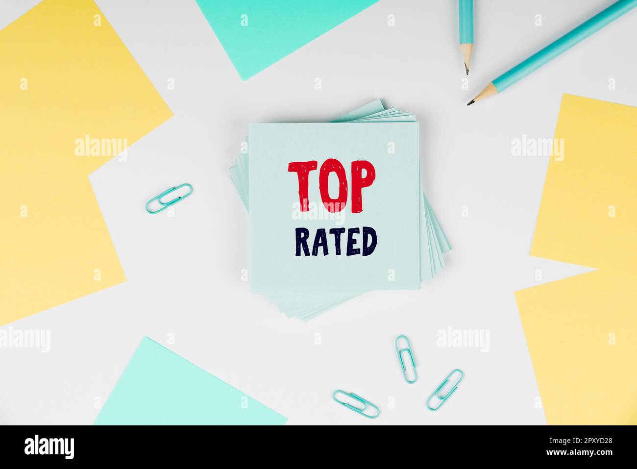 Writing displaying text Top Rated, Business overview The high amount of ...