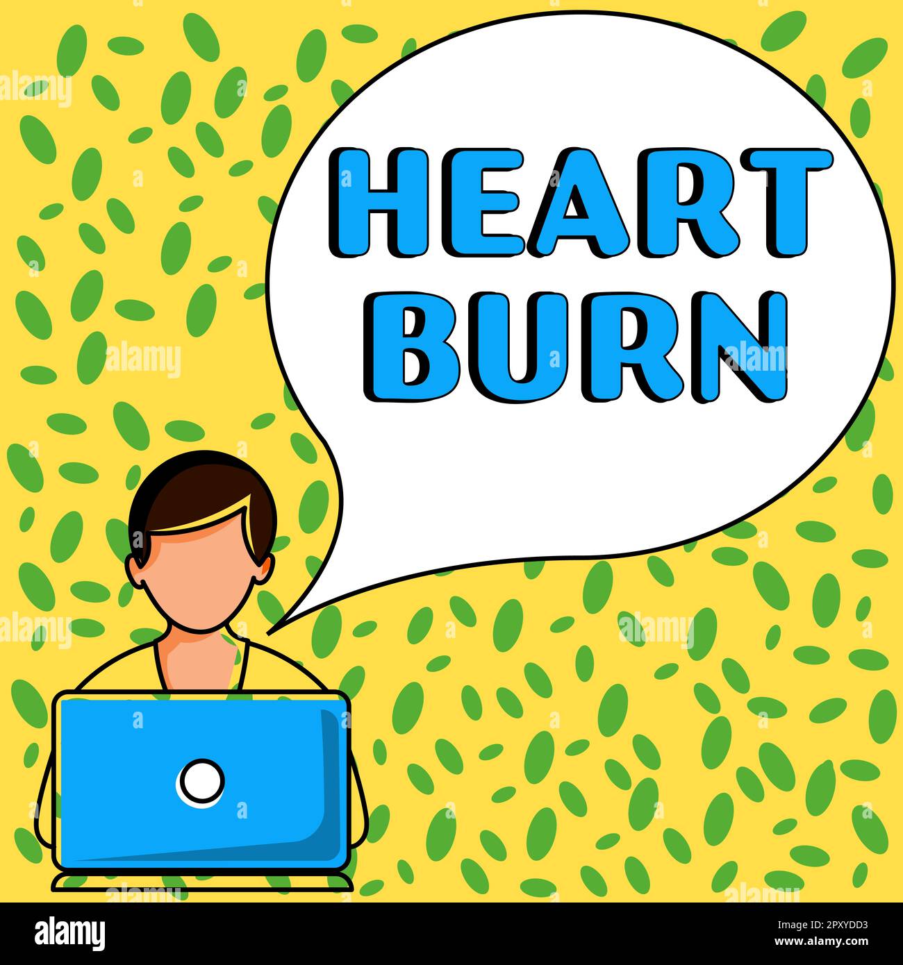 Text sign showing Heart Burn, Concept meaning a burning sensation or ...