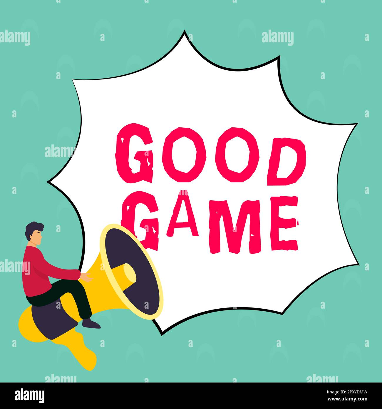 Sign displaying Good Game, Business approach term frequently used in ...