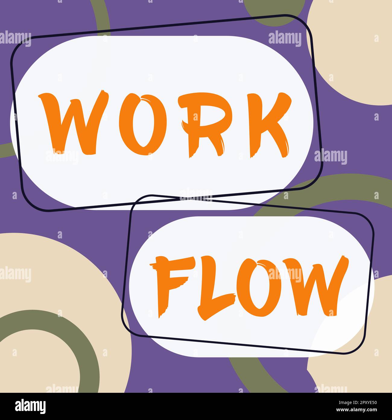 Text sign showing Work Flow, Internet Concept Continuity of a certain ...