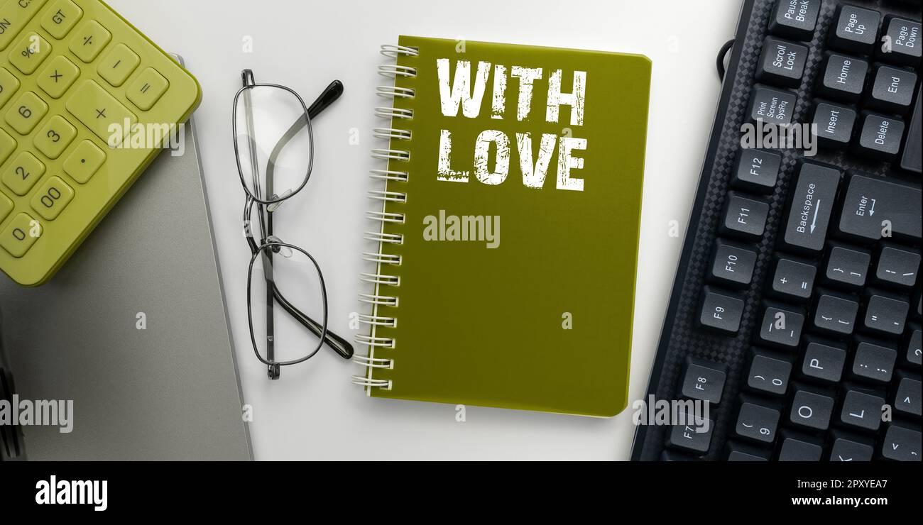 Text caption presenting With Love, Business concept Compliment on ...