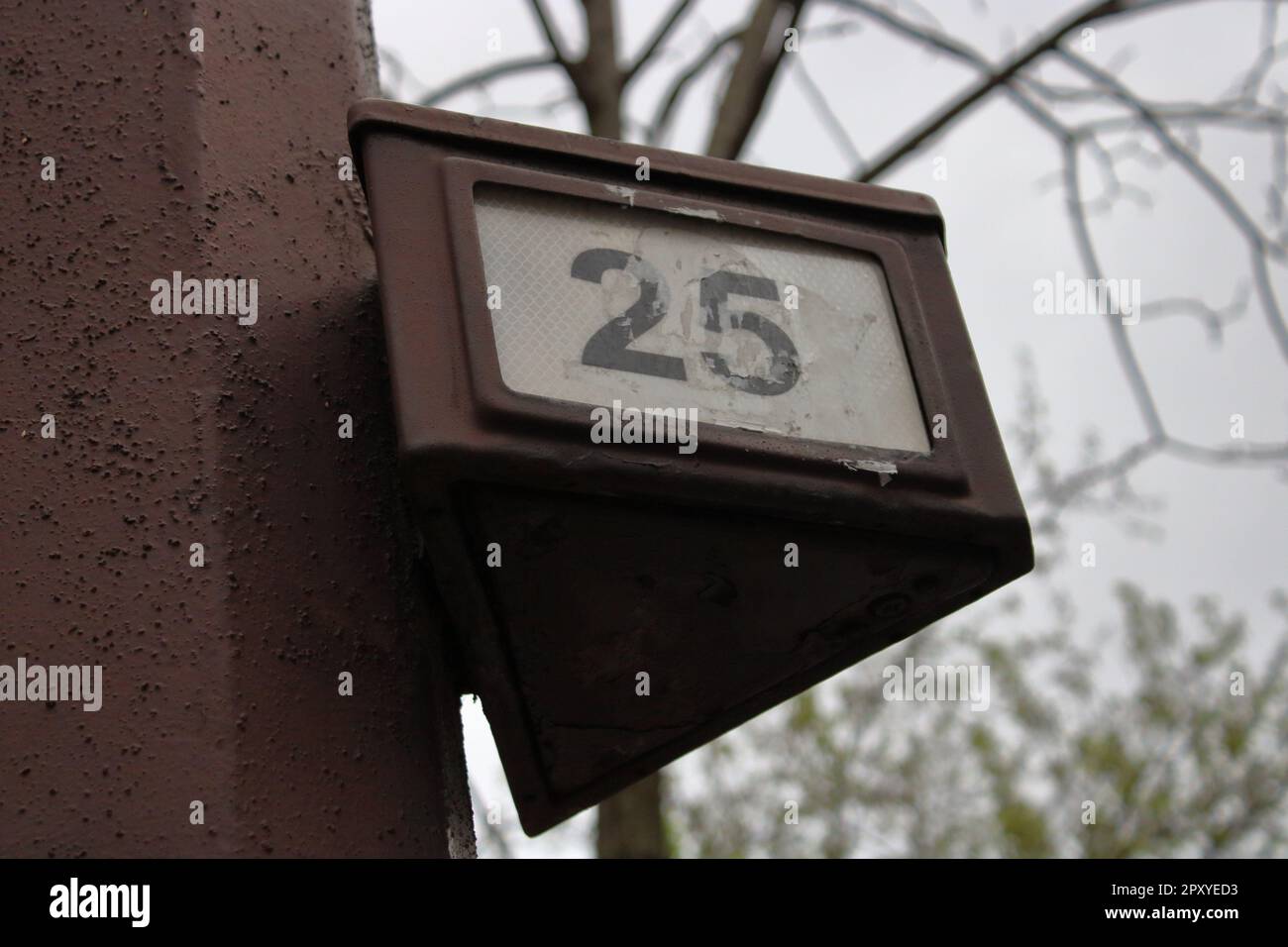 Abstract view of traditional Parisienne street numbers here located on ...