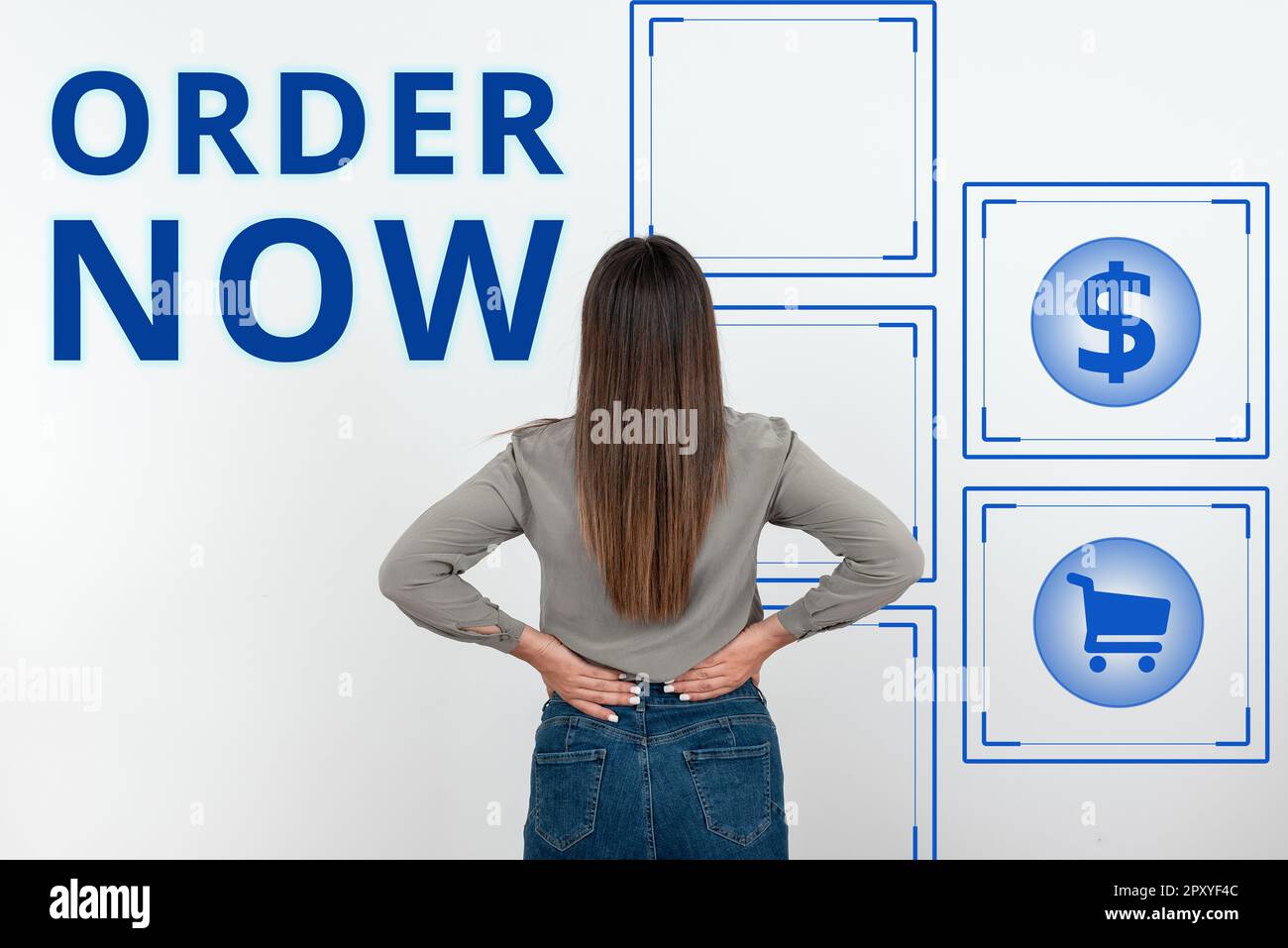 Sign displaying Order Now, Business idea confirmed request by one party ...