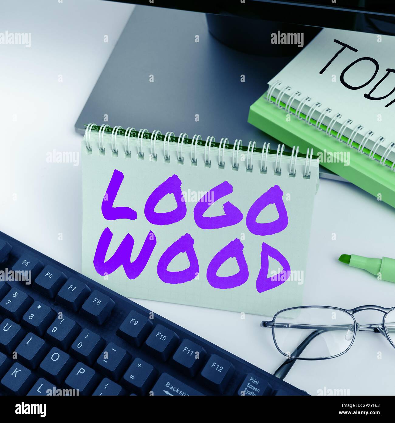 Conceptual caption Logo Wood, Business idea Recognizable design or ...