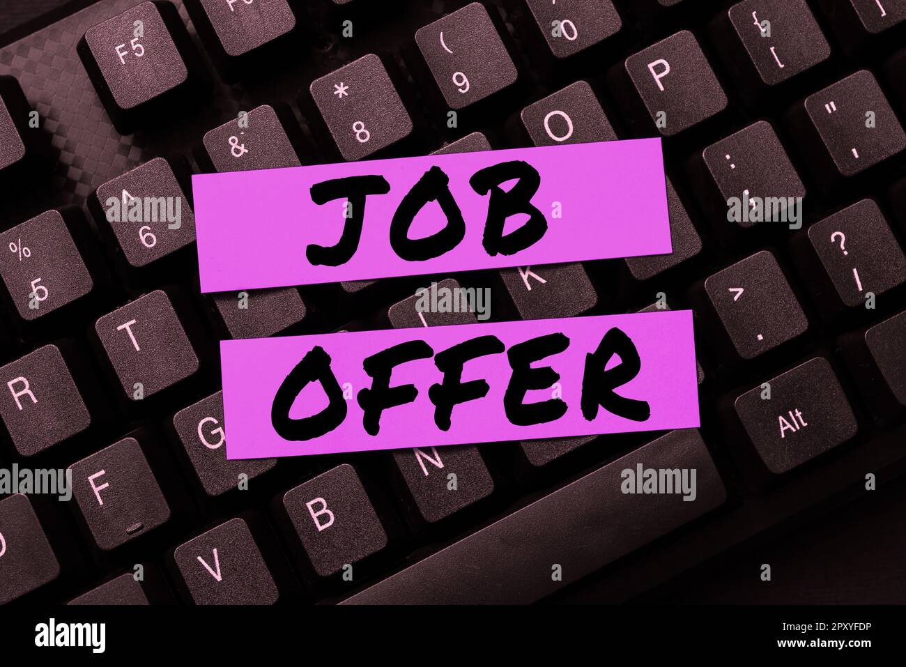 Conceptual display Job Offer, Internet Concept A peron or company that ...