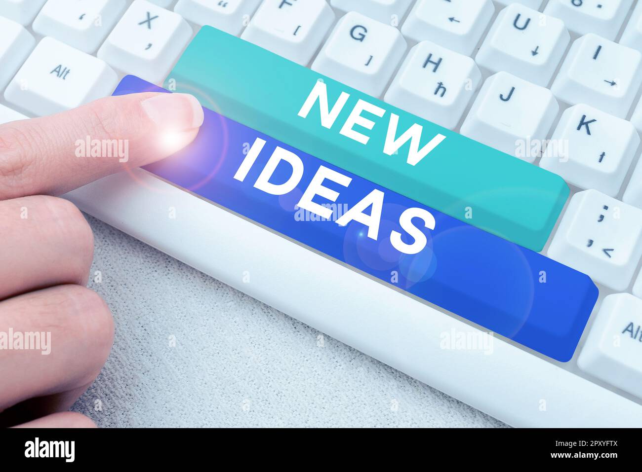 Text caption presenting New Ideas, Word for something original or fresh ...