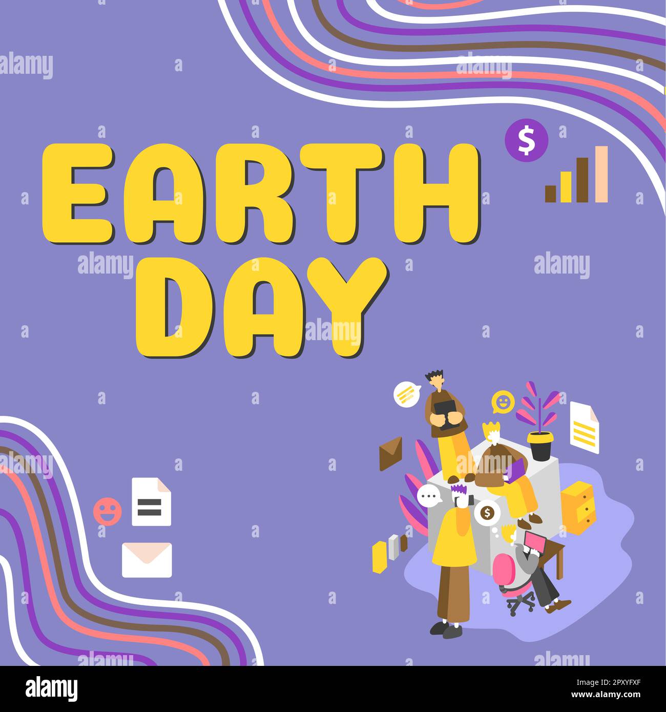 Hand writing sign Earth Day, Internet Concept Worldwide celebration of ...