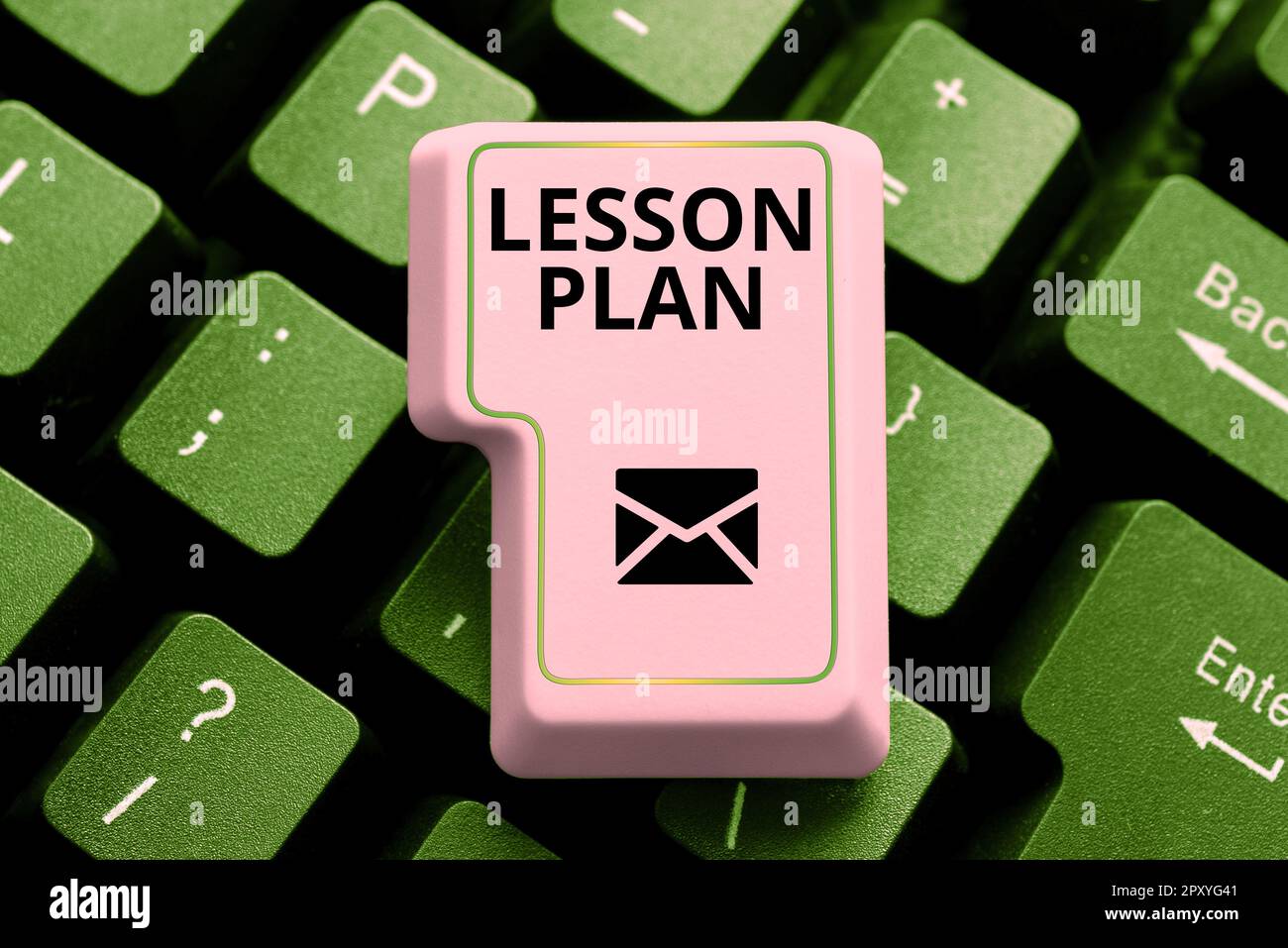 Sign displaying Lesson Plan, Word for a teacher's detailed description ...
