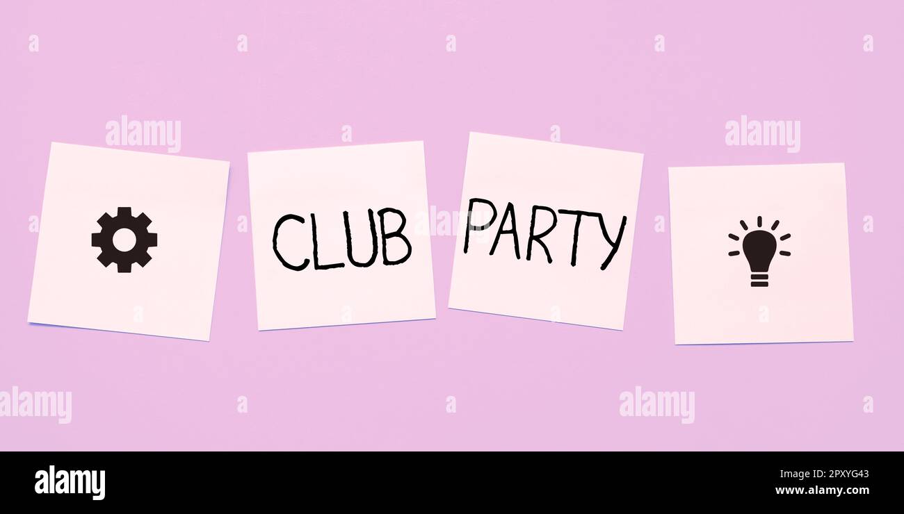 Conceptual caption Club Party, Business concept social gathering in a ...