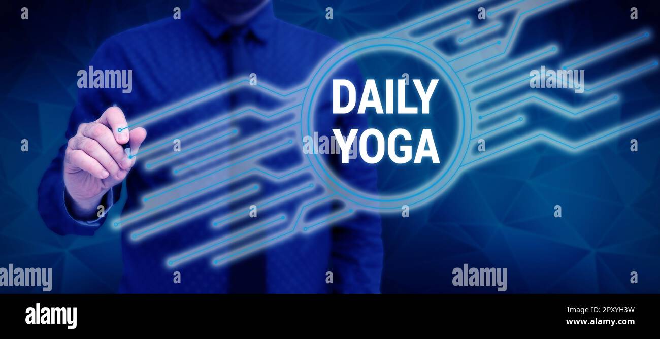 Inspiration showing sign Daily Yoga, Business showcase series of Yoga ...