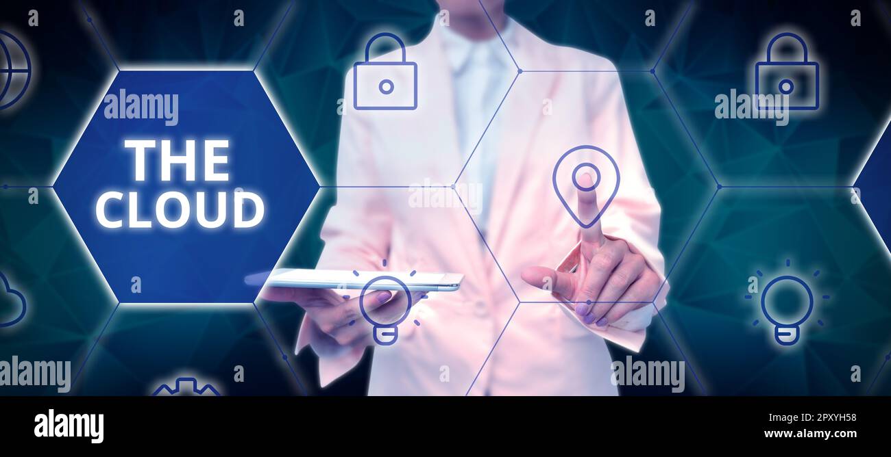 Conceptual Display The Cloud Word Written On Programs Used In Storing Accessing Data Over The