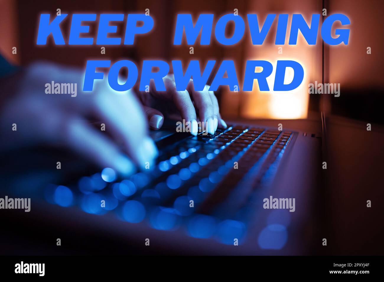 Hand writing sign Keep Moving Forward, Concept meaning invitation ...
