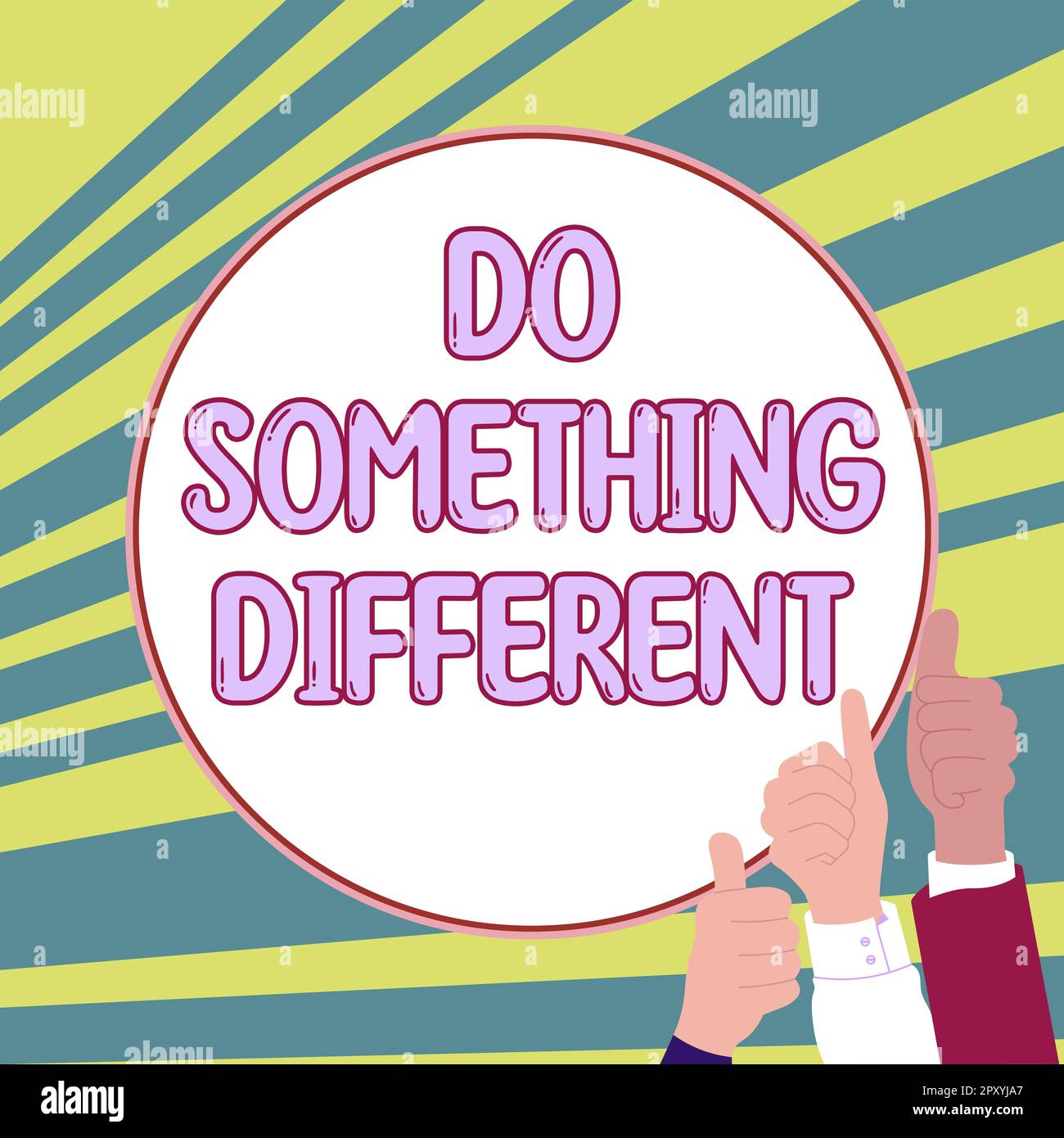 Writing displaying text Do Something Different, Business overview be ...