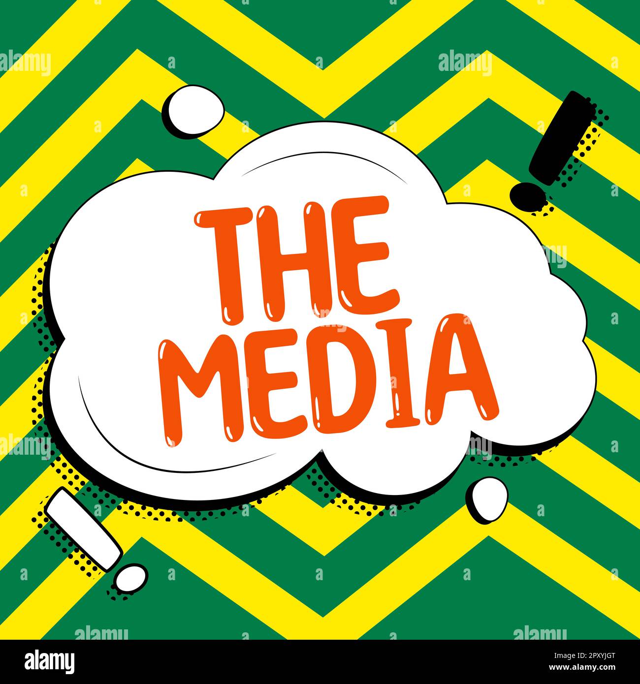 Writing displaying text The Media, Internet Concept main means of mass ...