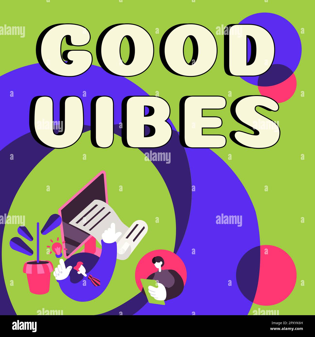 Handwriting text Good Vibes, Word for slang phrase for the positive ...