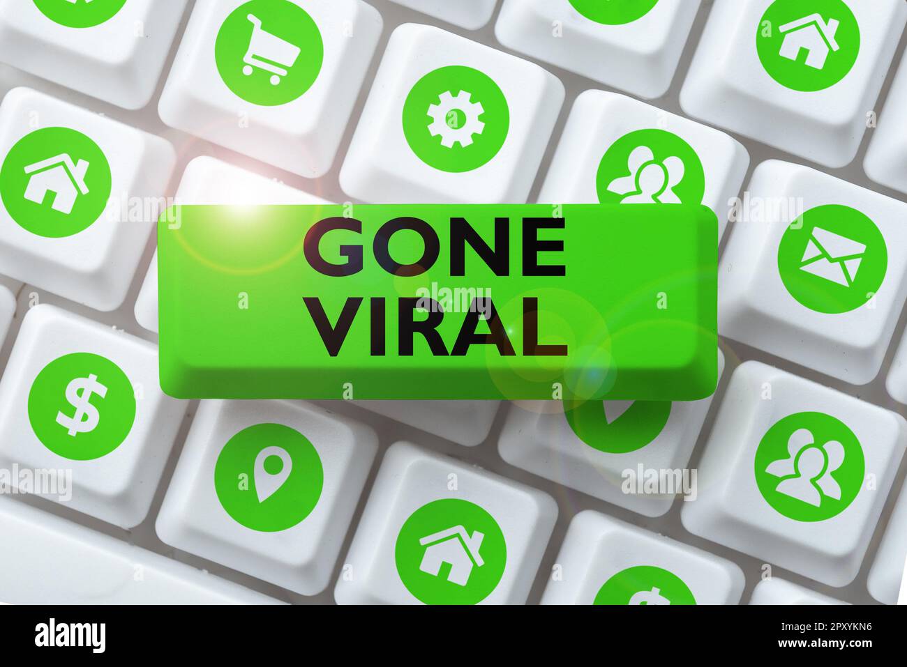 Writing displaying text Gone Viral, Word Written on link that spreads ...