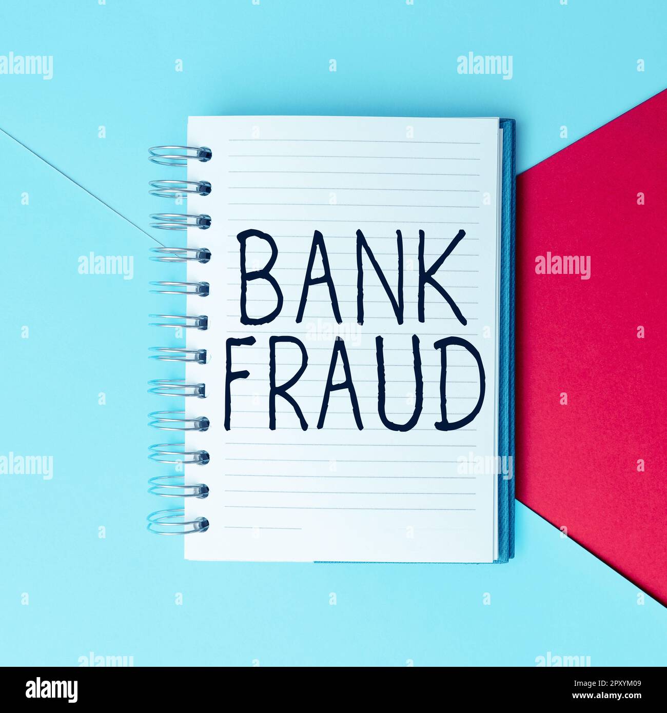 Text caption presenting Bank Fraud, Word Written on intentional ...