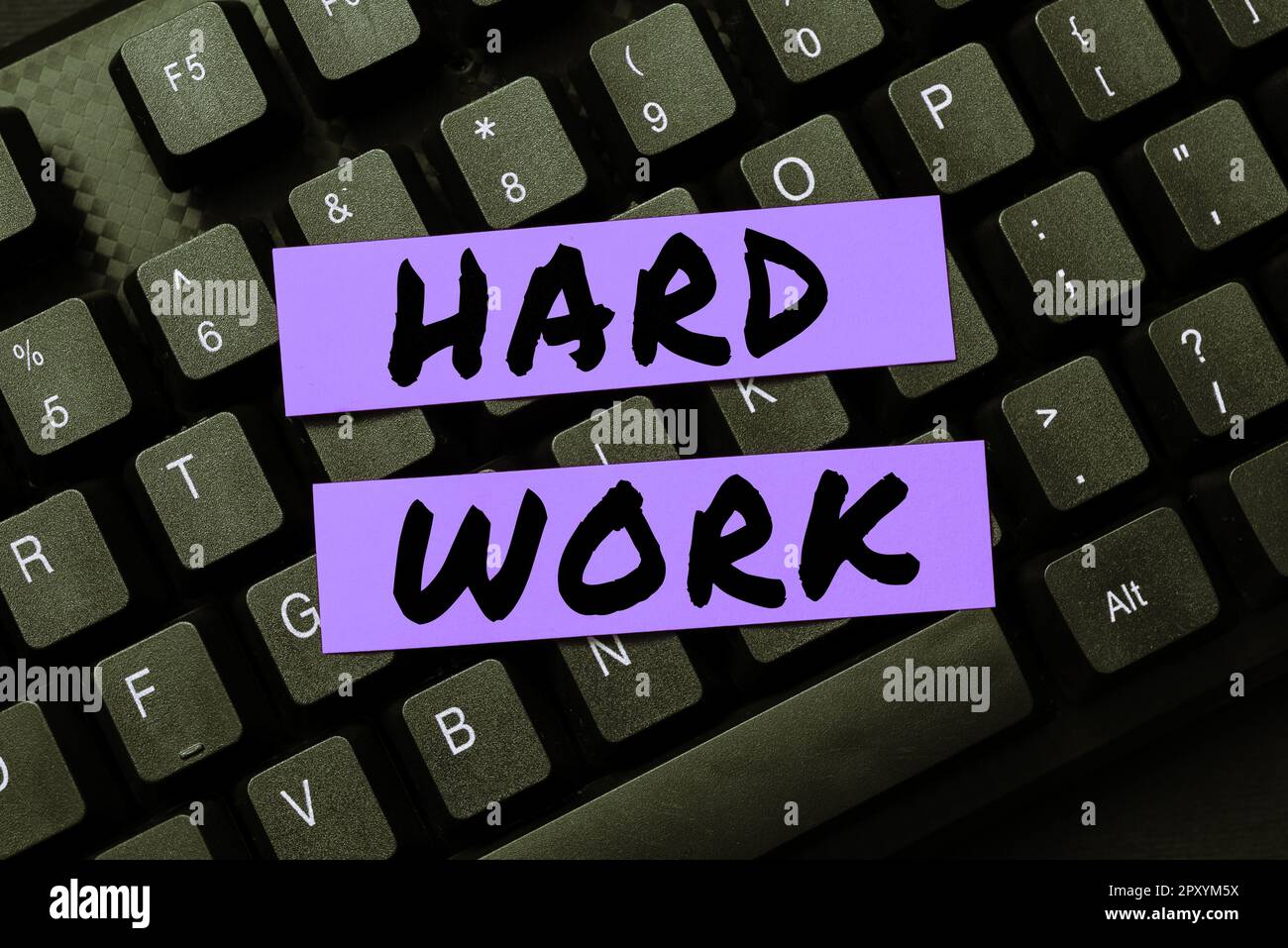 Hand writing sign Hard Work, Business showcase always putting a lot of ...