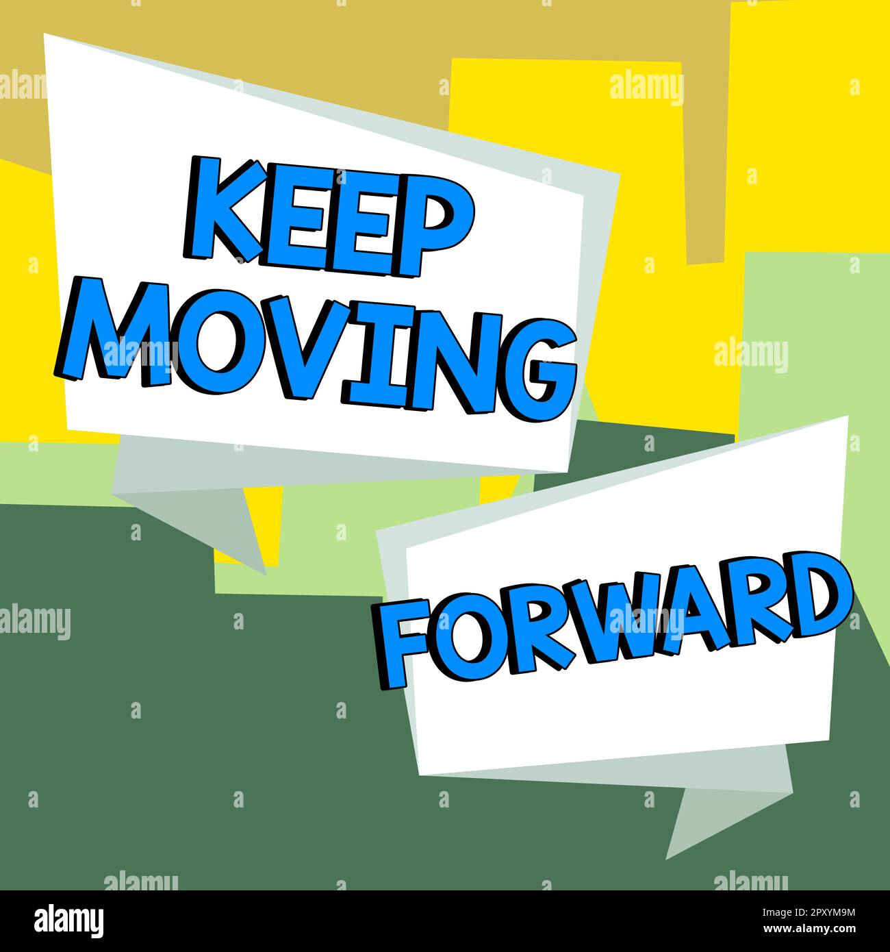 Hand writing sign Keep Moving Forward, Business showcase invitation ...