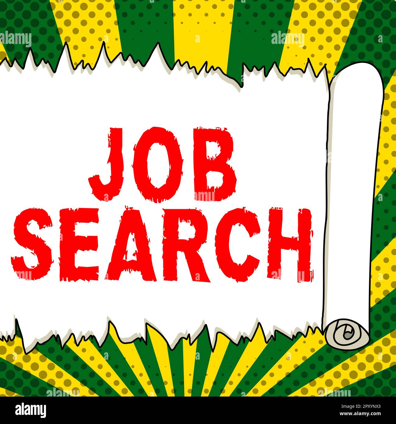 Conceptual caption Job Search, Business showcase An act of person to ...