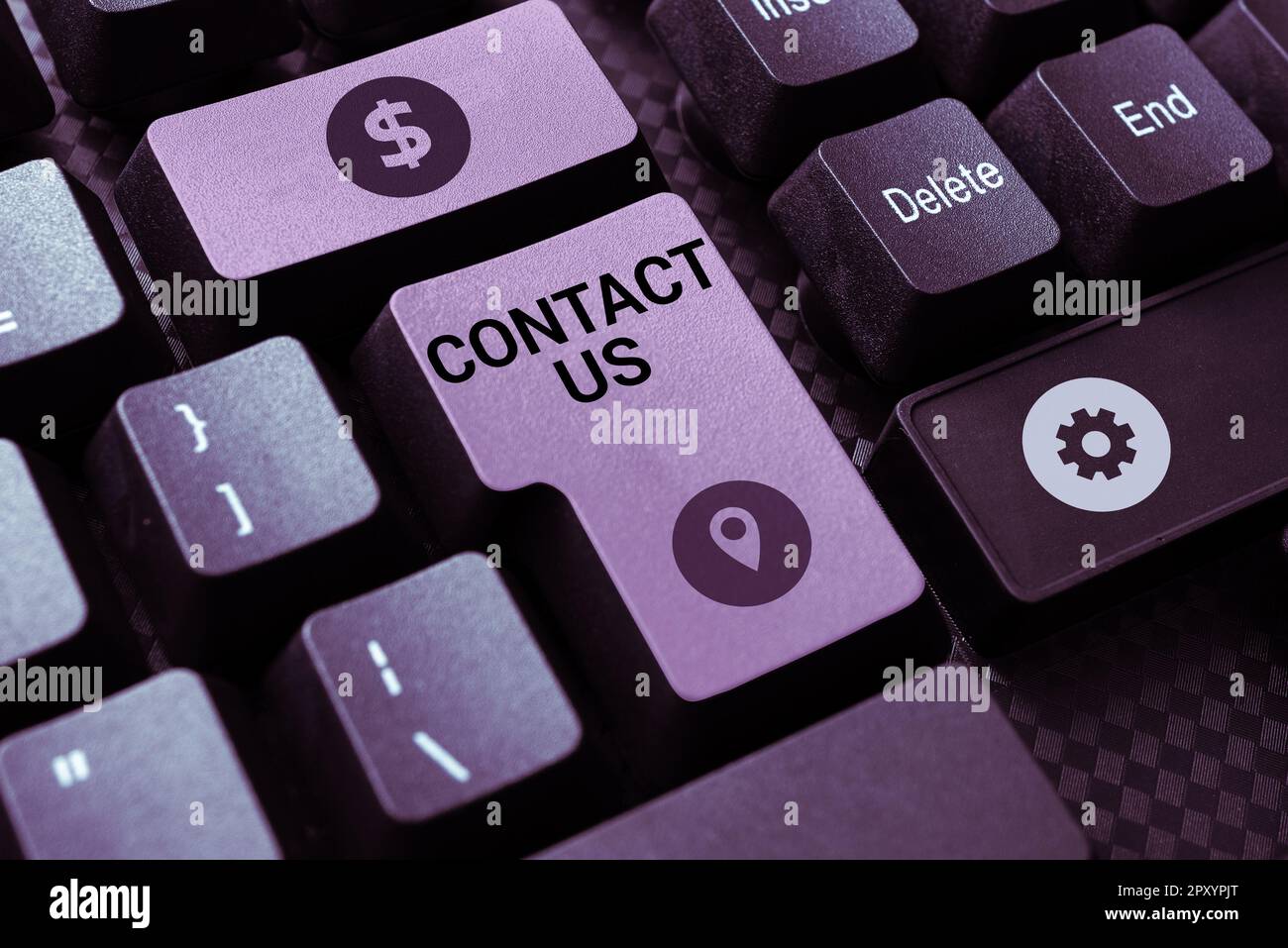 Hand writing sign Contact Us, Word for Group of person that rendering ...