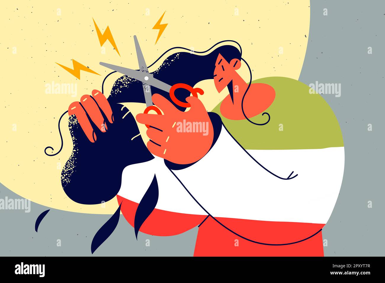 Decisive Iranian woman cut hair stand with women suffering from ...