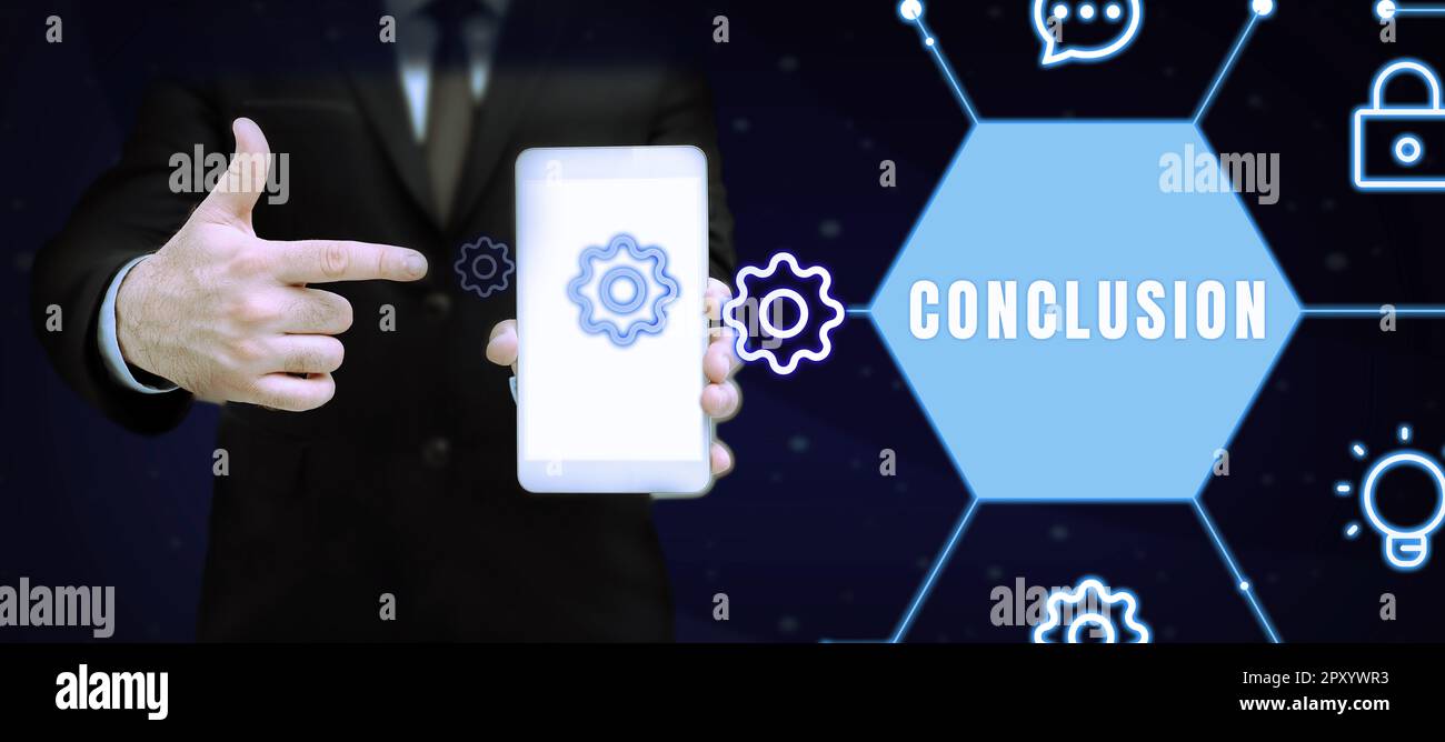 Text caption presenting Conclusion, Internet Concept Results analysis ...