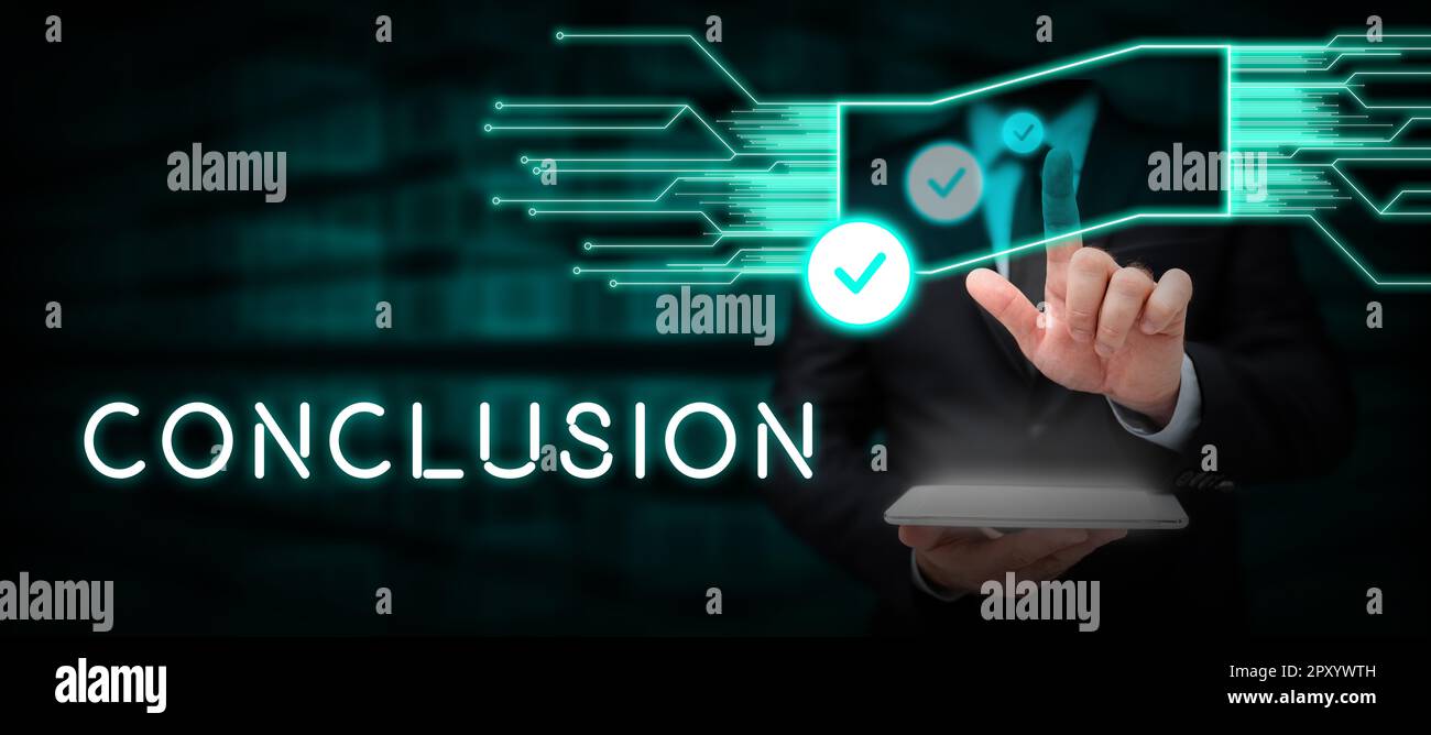 Handwriting text Conclusion, Word Written on Results analysis Final ...