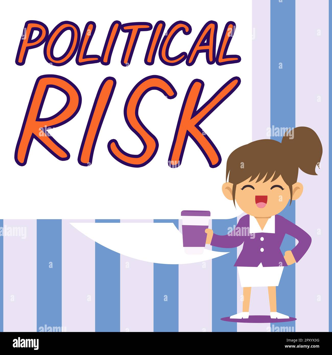 Hand writing sign Political Risk, Business approach communications ...