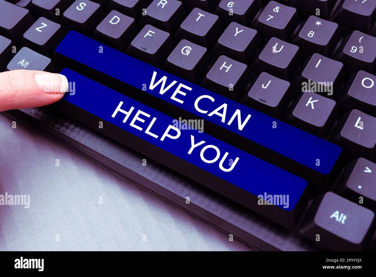 Sign displaying We Can Help You, Concept meaning Support Assistance ...