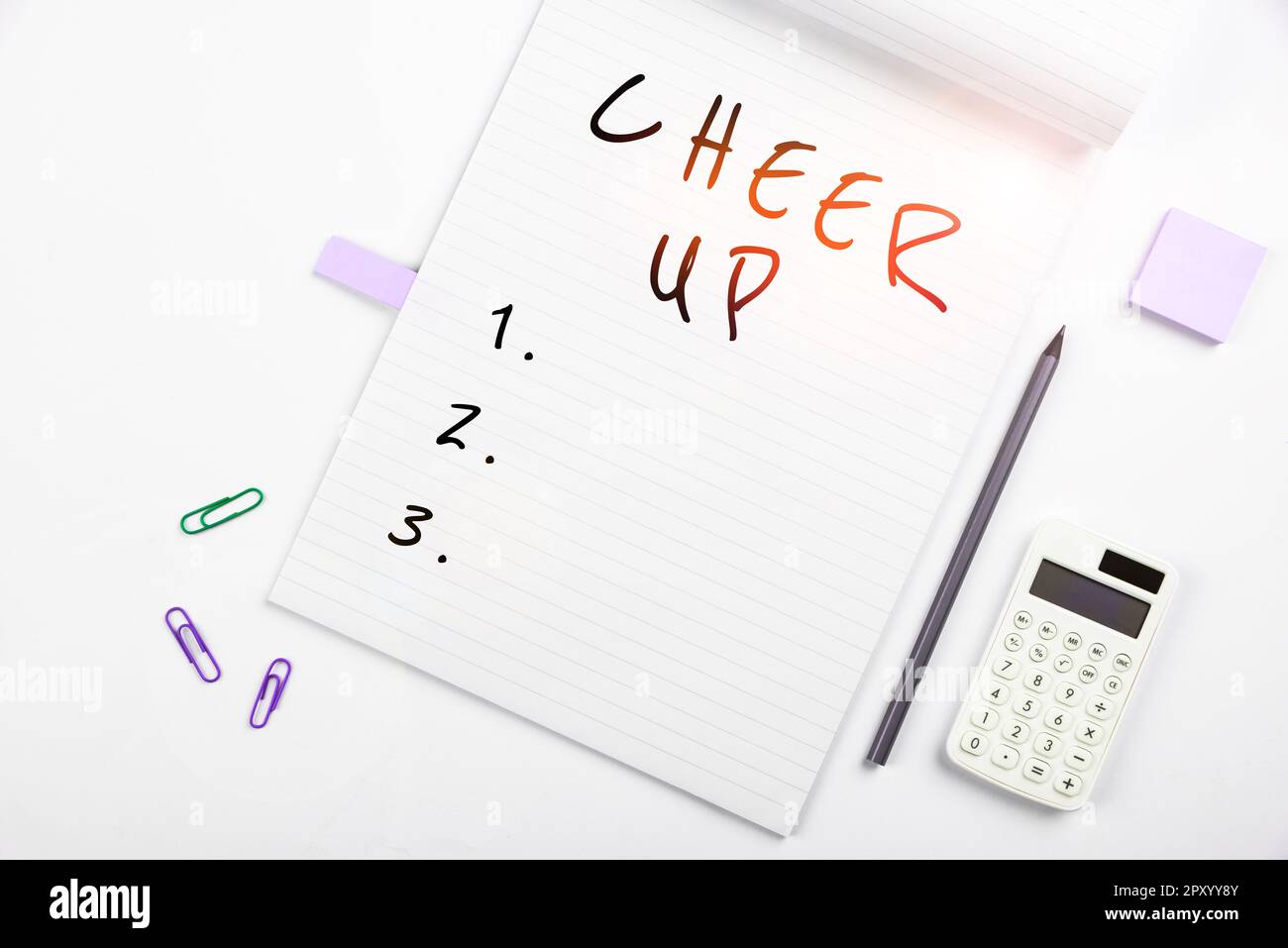 Hand writing sign Cheer Up, Internet Concept to live every moment as ...