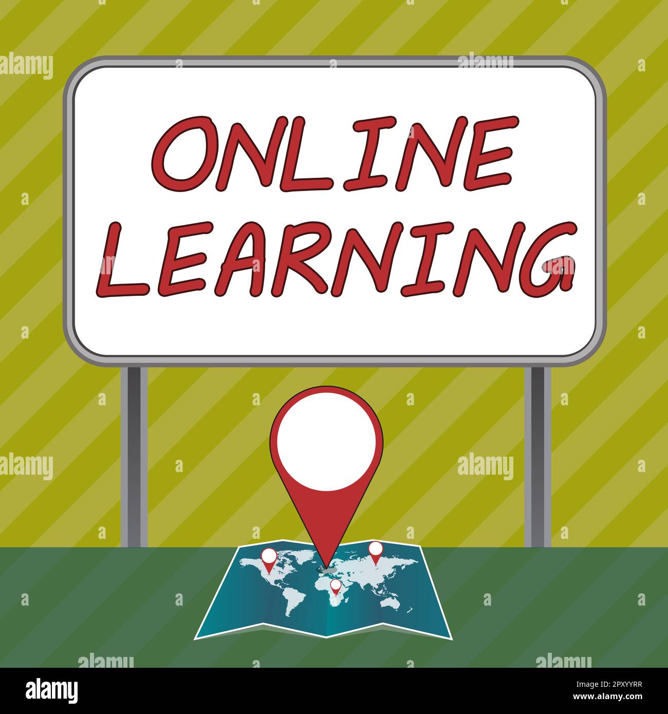 Text caption presenting Online Learning, Concept meaning Larning with ...