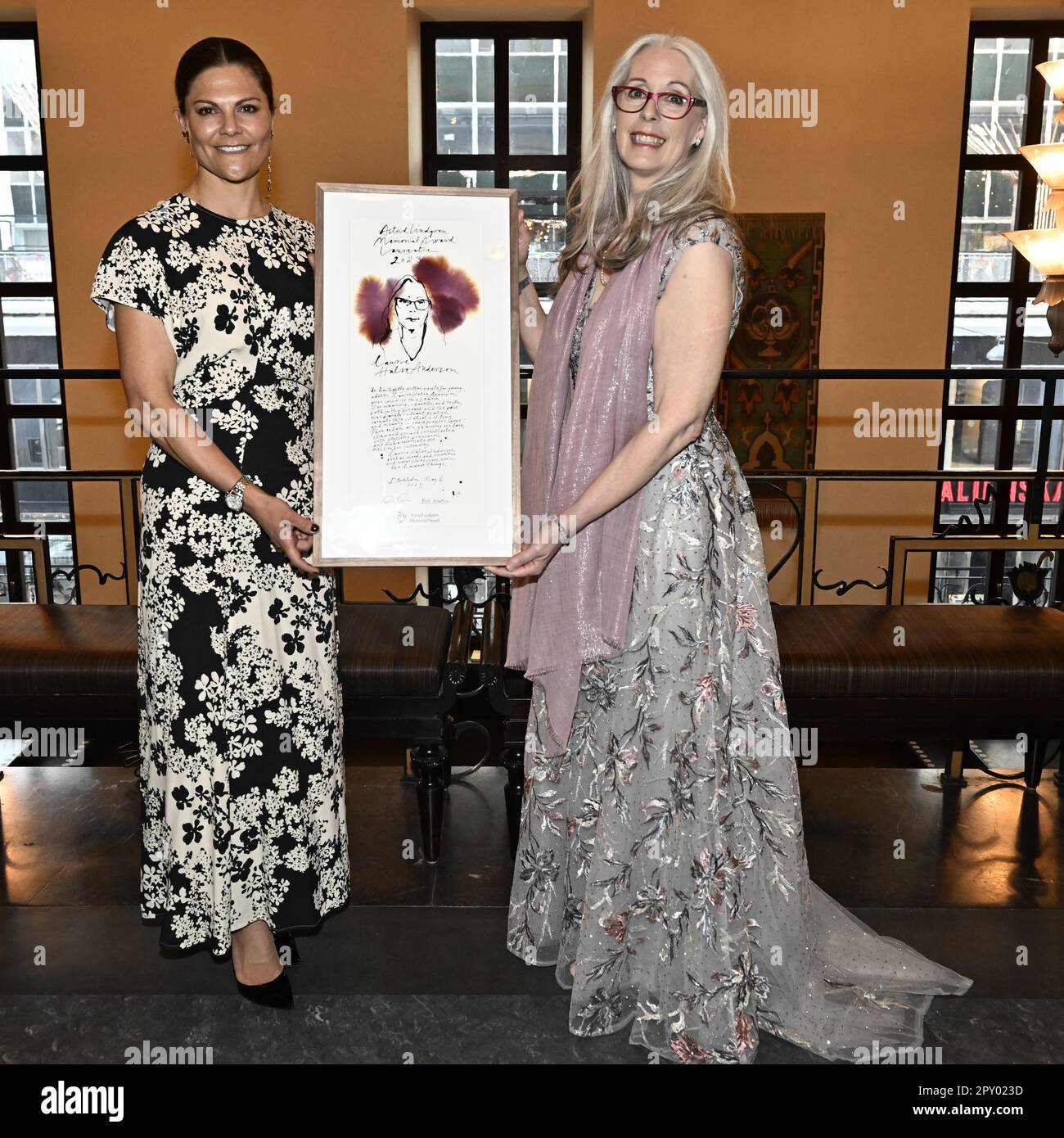 Crown Princess Victoria and American author Laurie Halse Anderson, 2023 ...