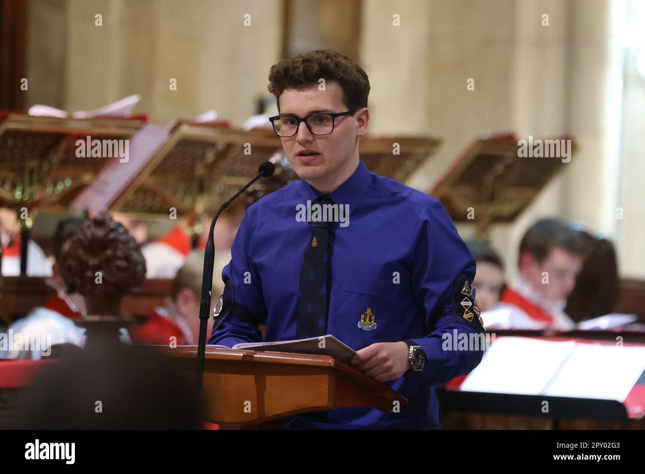 Matthew Kingston, First Armagh Boys Brigade, during a Service of ...