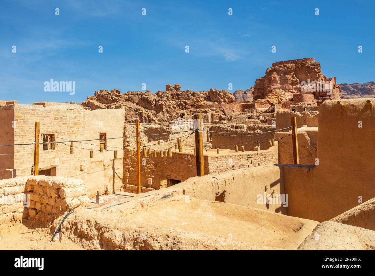 Al Ula old town ruined mud huts, Medina province, Saudi Arabia Stock Photo - Alamy