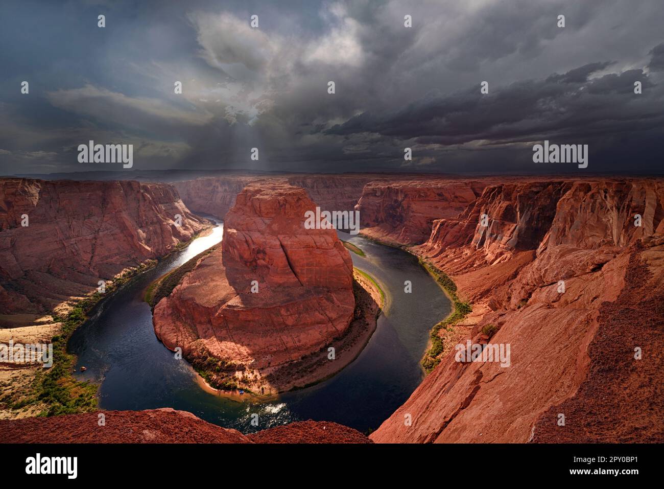 Horseshoe Bend, Colorado River, Glen Canyon National Rec. Area, Arizona ...
