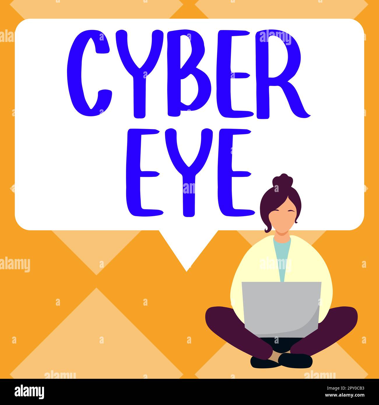 Text showing inspiration Cyber Eye, Internet Concept tool engages in ...