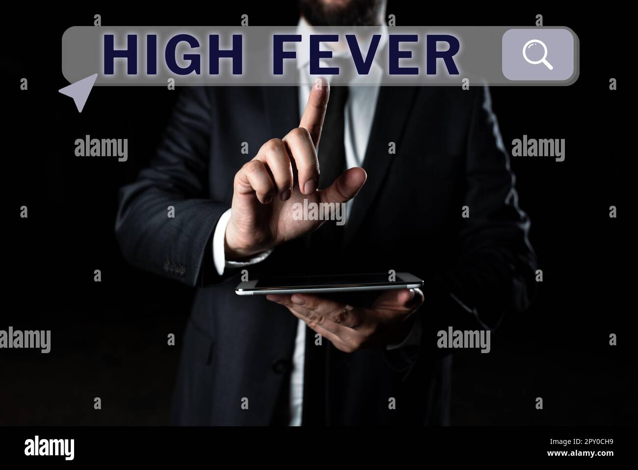 Text sign showing High Fever, Business concept medical condition which ...
