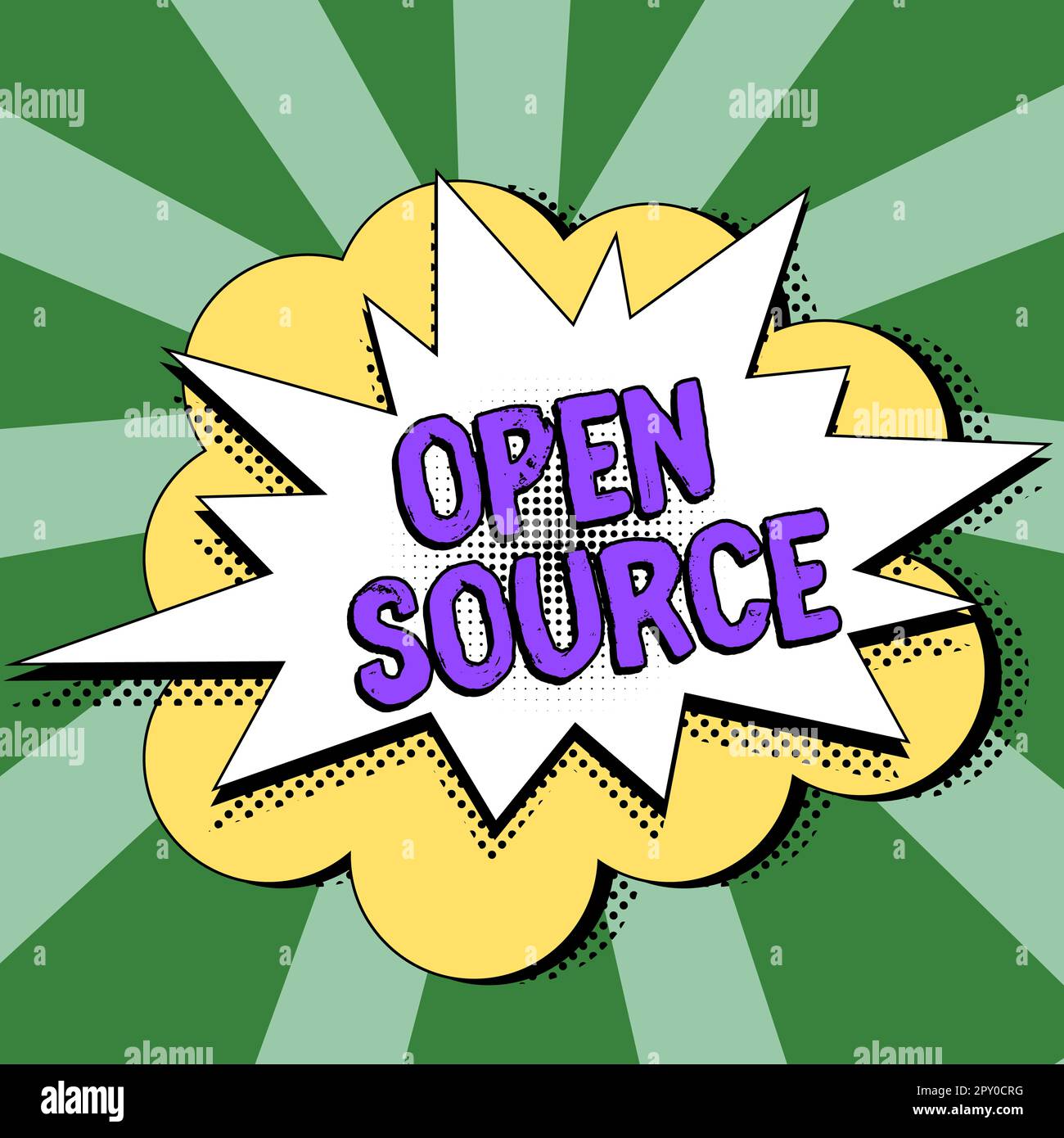 Sign displaying Open Source, Business idea denoting software which ...