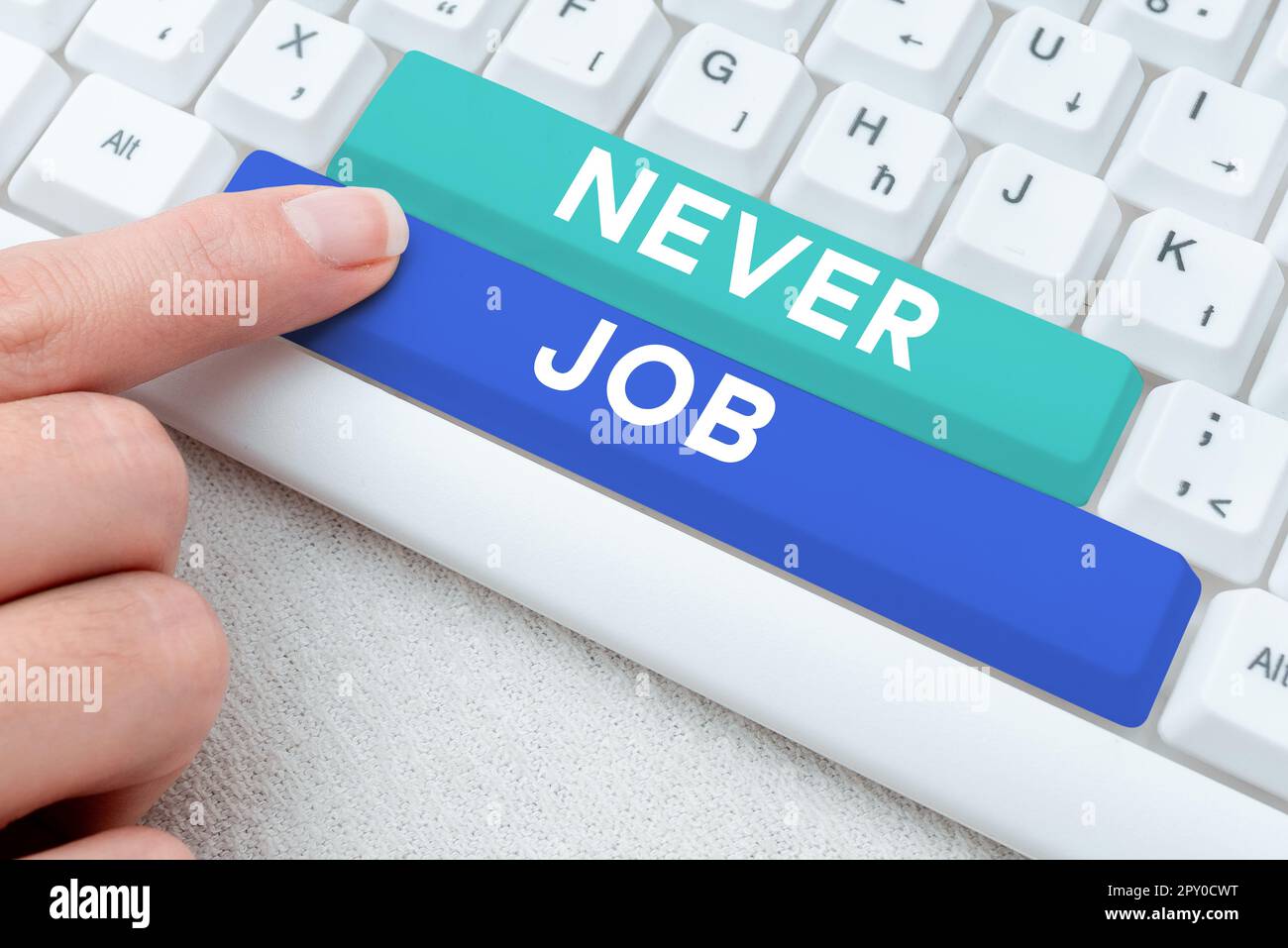 Hand writing sign Never Job, Concept meaning Choosing a job that you ...