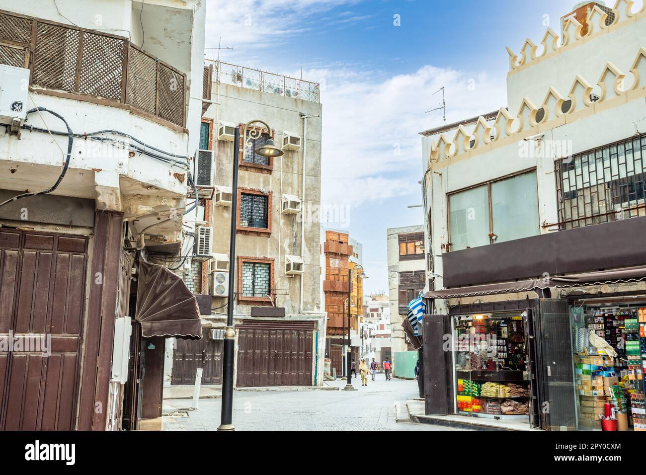 Al-Balad old town with traditional muslim houses, Jeddah, Saudi Arabia ...
