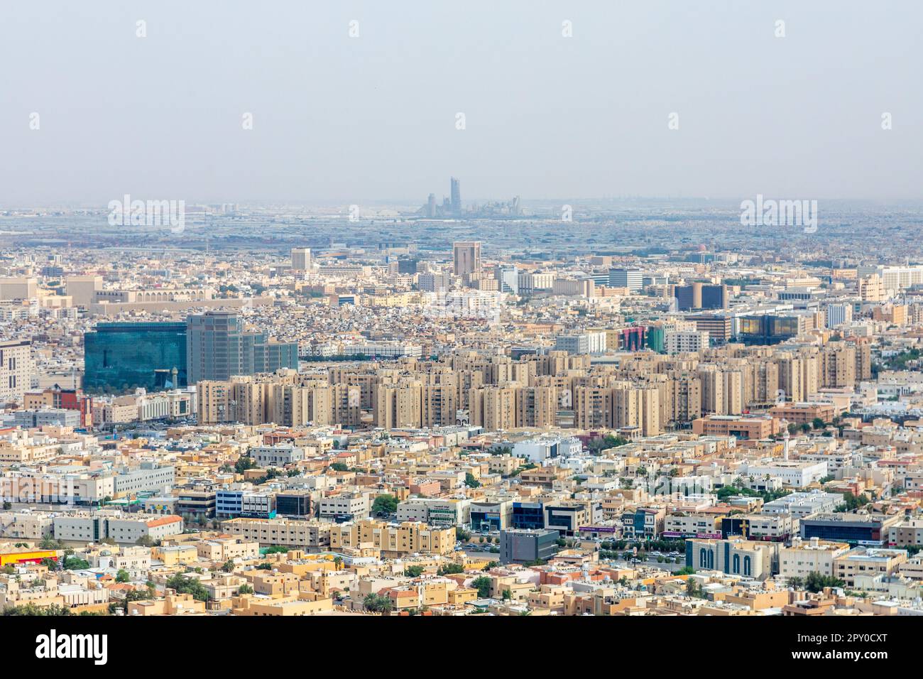 Aerial panorama of residential district of Riyadh city, Al Riyadh ...