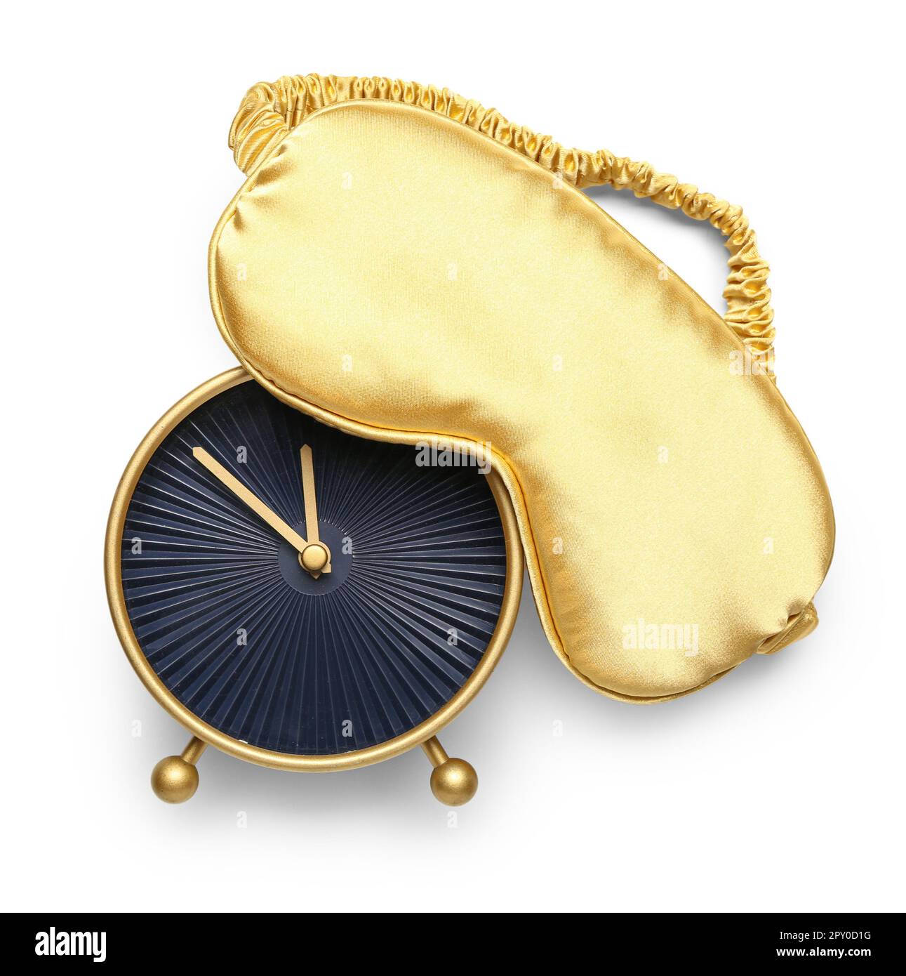 Stylish clock on bed Cut Out Stock Images & Pictures - Alamy