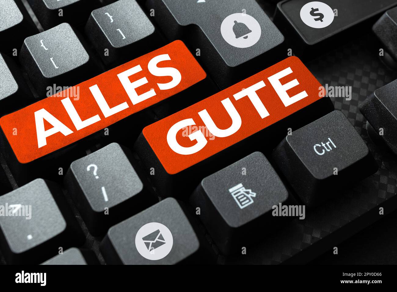 Hand writing sign Alles Gute, Business concept german translation all ...