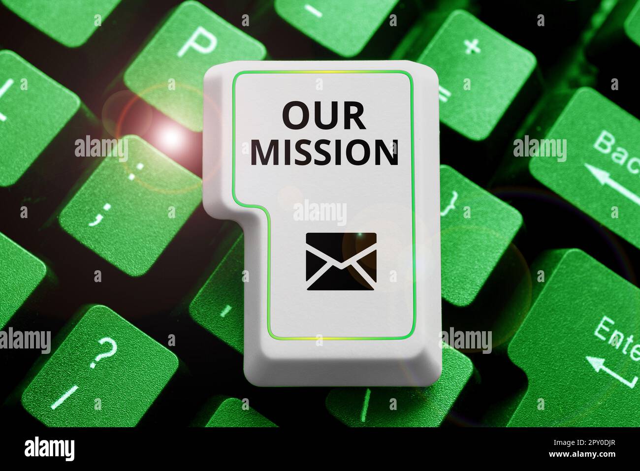 Conceptual caption Our Mission, Business showcase tasks or schedule we ...