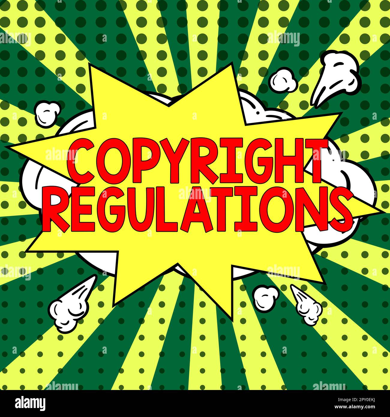 Writing displaying text Copyright Regulations, Business overview body ...