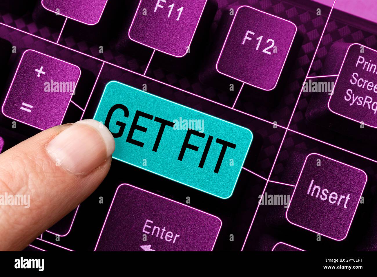 Handwriting text Get Fit, Word Written on right size or shape for ...