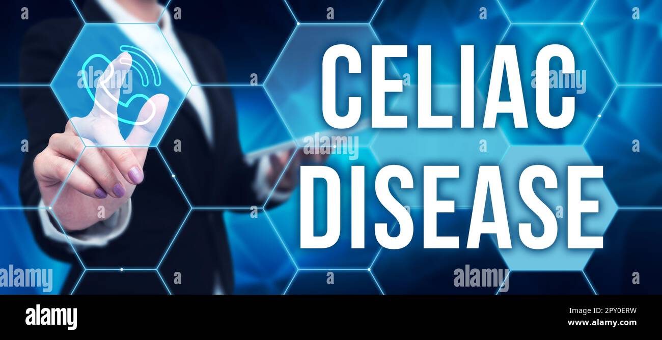 Sign displaying Celiac Disease, Business showcase Small intestine is ...
