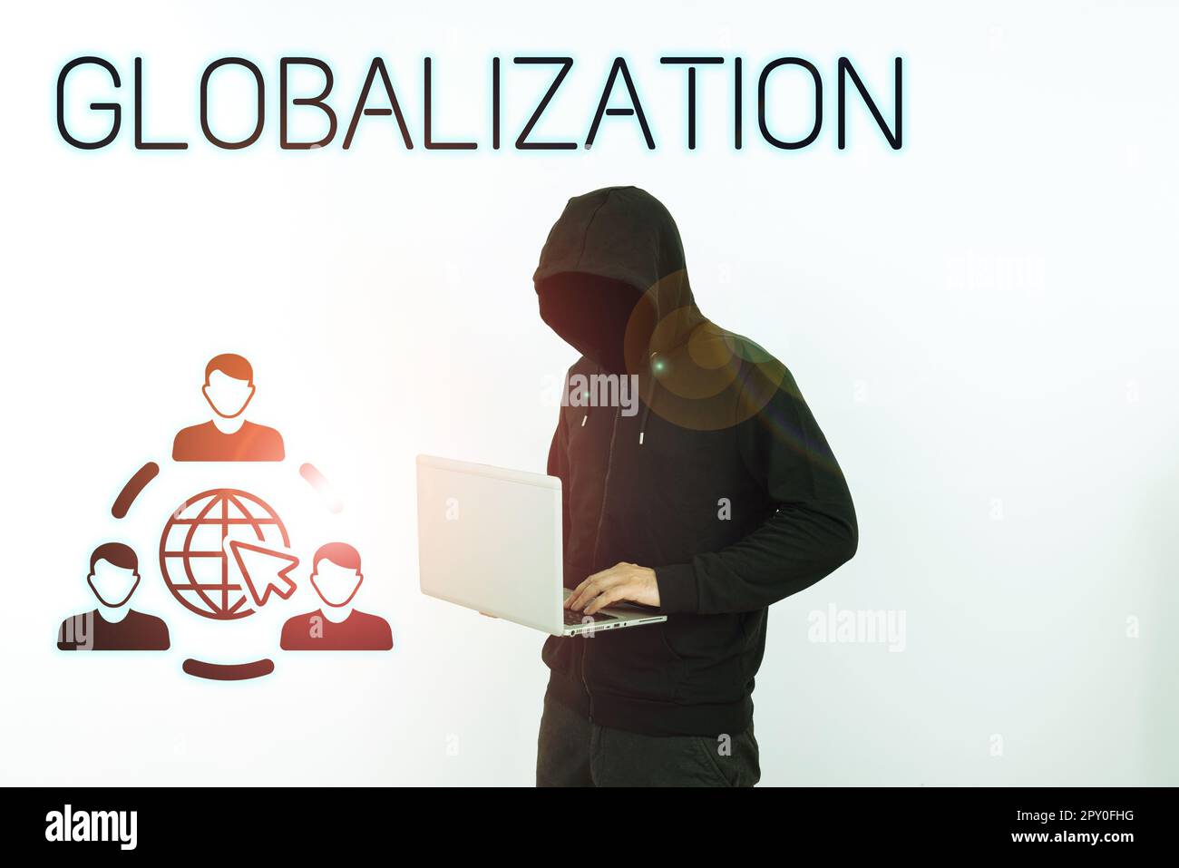 Conceptual caption Globalization, Word Written on development of an ...