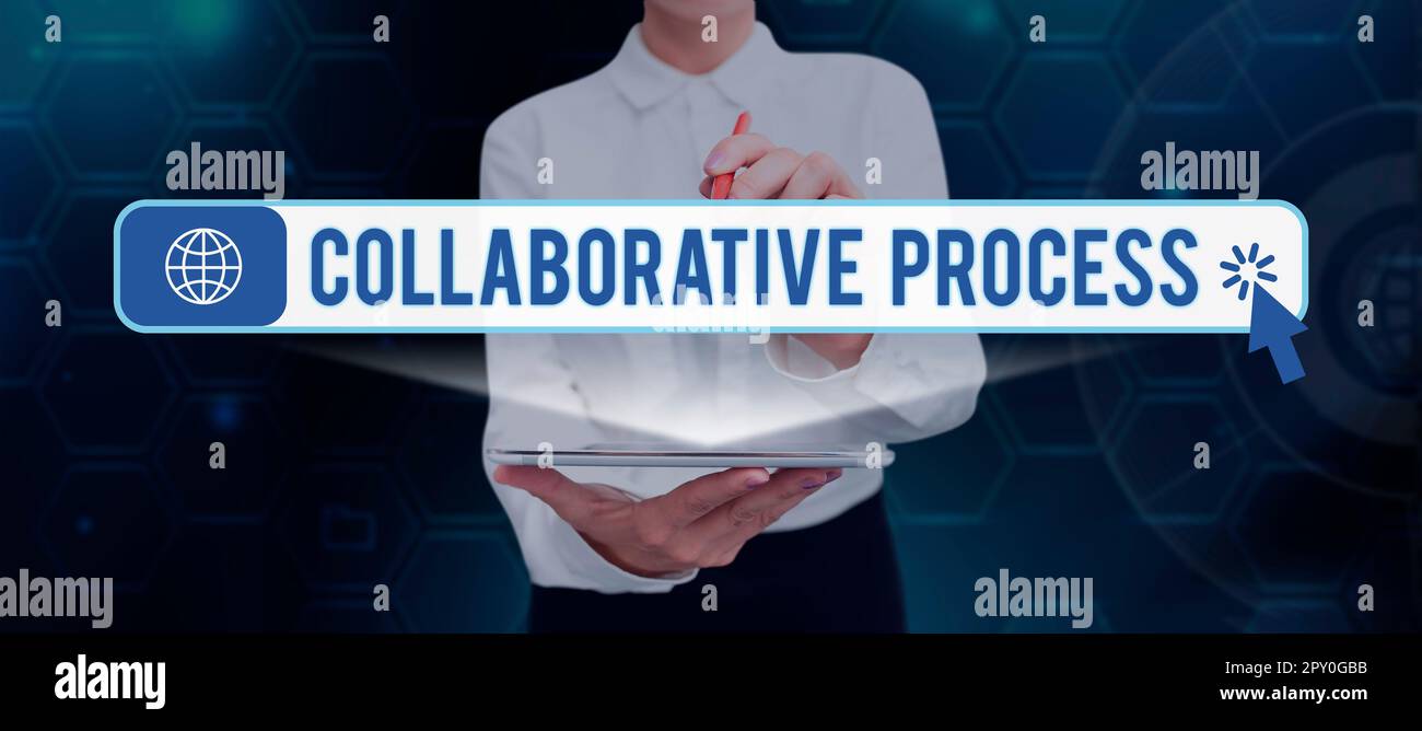 Inspiration showing sign Collaborative Process, Conceptual photo people ...
